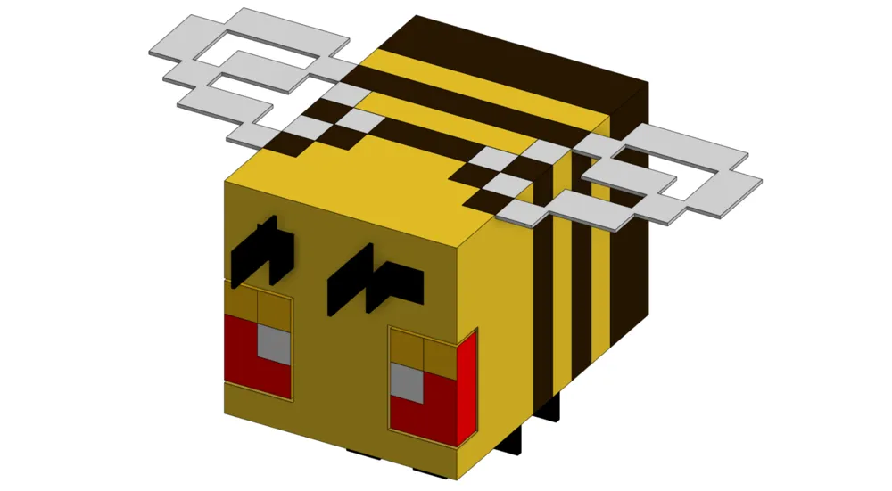 Cute Minecraft Bee by Travlie - MakerWorld