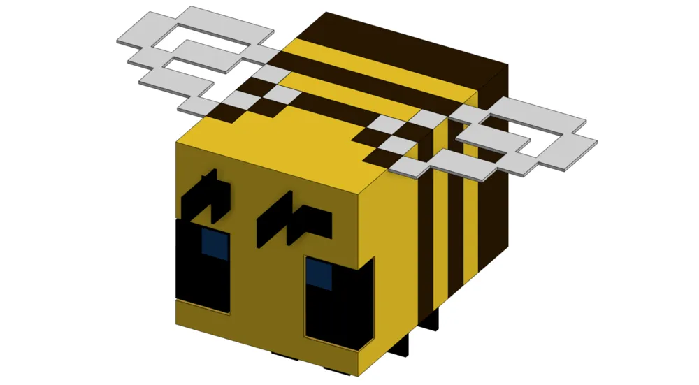 Cute Minecraft Bee by Travlie - MakerWorld