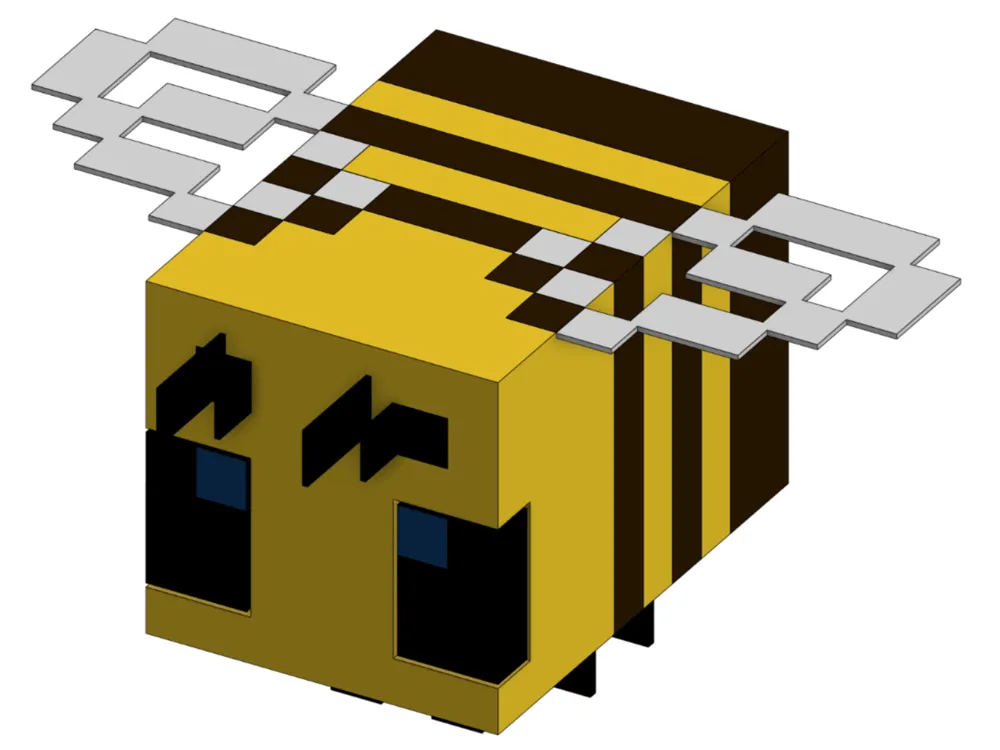 Cute Minecraft Bee by Travlie - MakerWorld