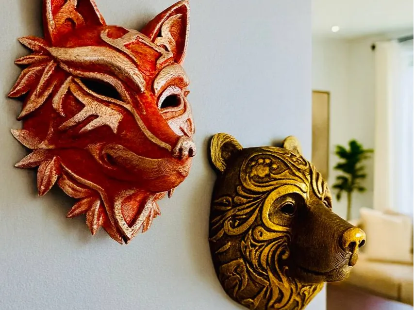 Nature Spirit Masks (Fox & Bear) - Free 3D Print Model - MakerWorld