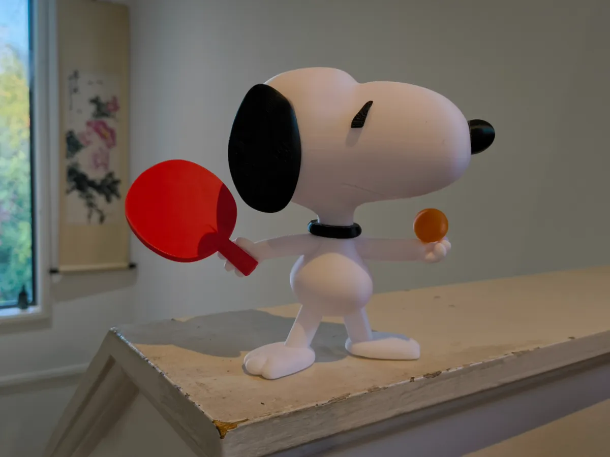 Snoopy Table Tennis: 4 colors No AMS - Free 3D Print Model - MakerWorld