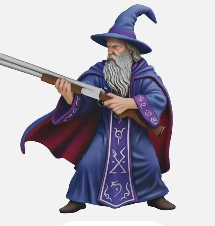 wizard with a shotgun by Momsterfit MakerWorld: Download Free 3D Models