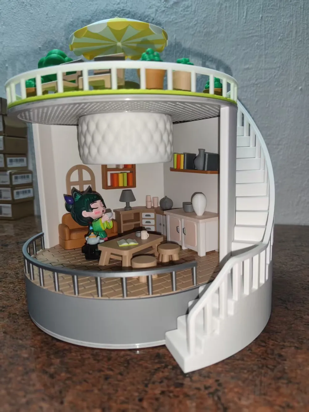 Cozy Home (Filament Spool Remodel - Figurine Miniature Scene) - Free 3D Print Model - MakerWorld