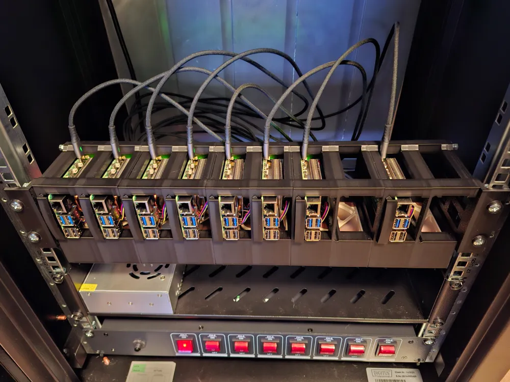 Raspberry PI 5 Rack with 80mm fans by TechMinerLab MakerWorld: Download ...