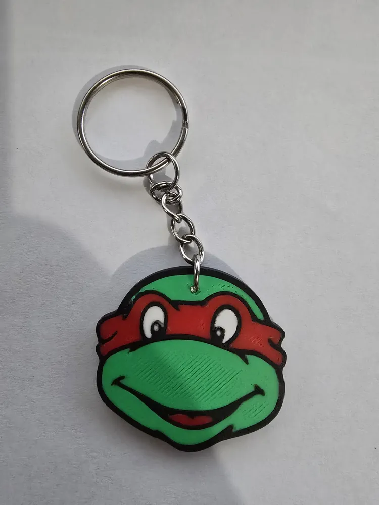 ninja turtle keychain - Free 3D Print Model - MakerWorld
