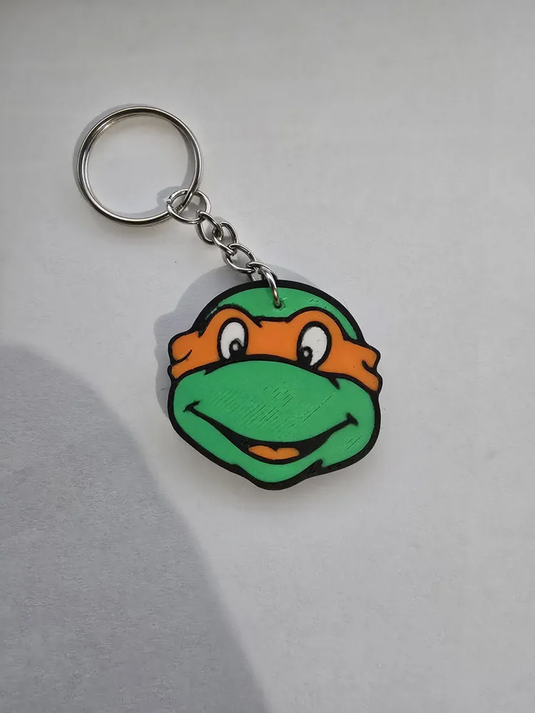 ninja turtle keychain - Free 3D Print Model - MakerWorld