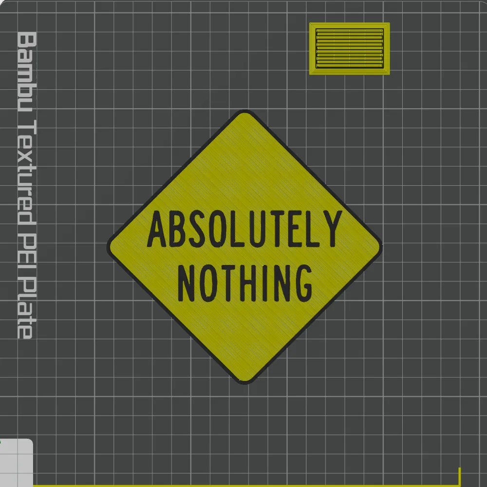 Absolutely nothing - road sign by dubmehard - MakerWorld