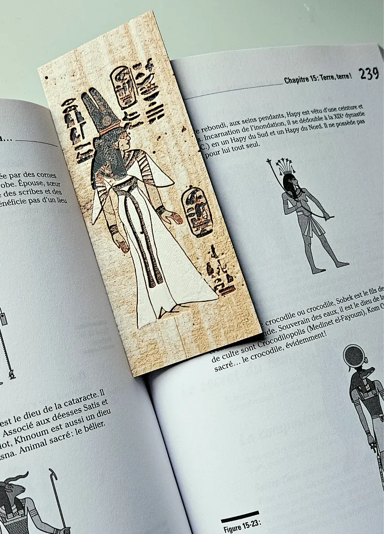 Bookmark of egyptian hieroglyph papyrus style by Noob2Geek - MakerWorld