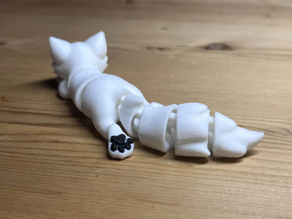 Flexi arctic fox - multi part / no AMS by aurumorea MakerWorld ...