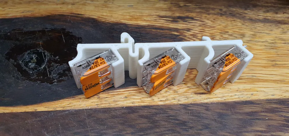 wago-221-413 + 415 tripple DIN-RAIL-CLIP by yahbluez - MakerWorld