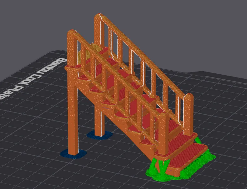 Wooden Staircase Miniature - Free 3D Print Model - MakerWorld