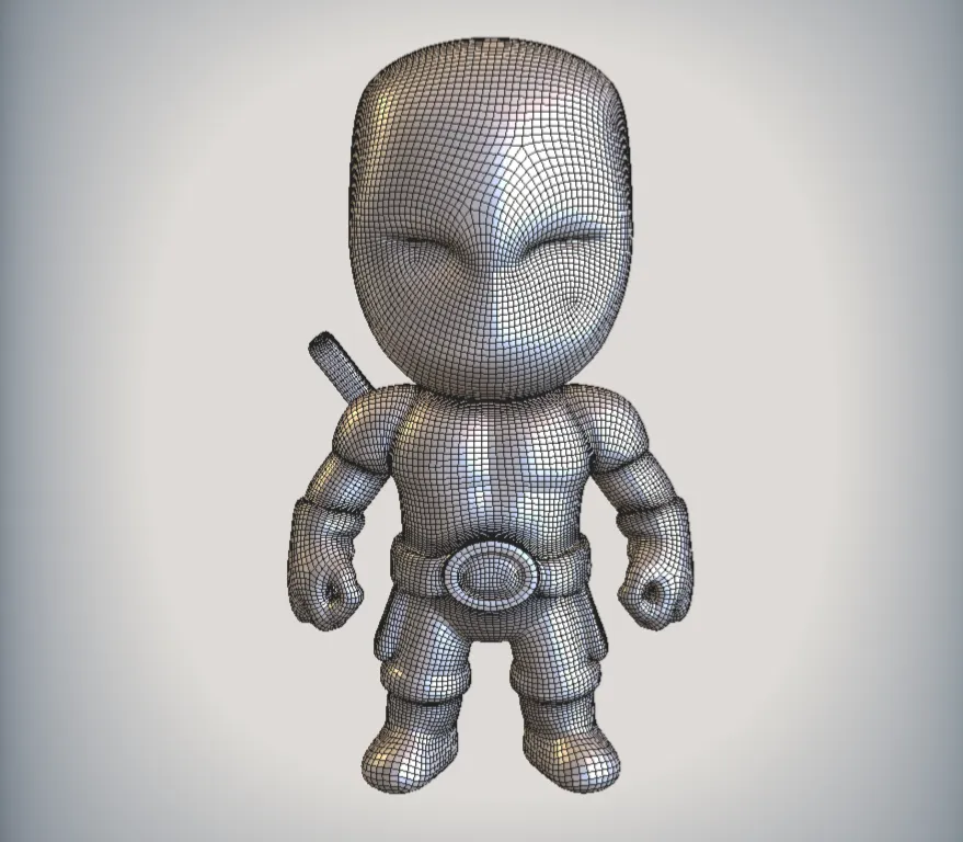Cute Deadpool Statue - Big Head - Free 3D Print Model - MakerWorld