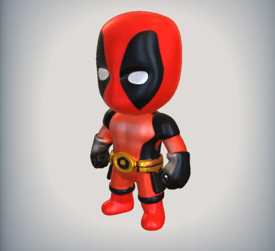 Cute Deadpool Statue - Big Head - Free 3D Print Model - MakerWorld