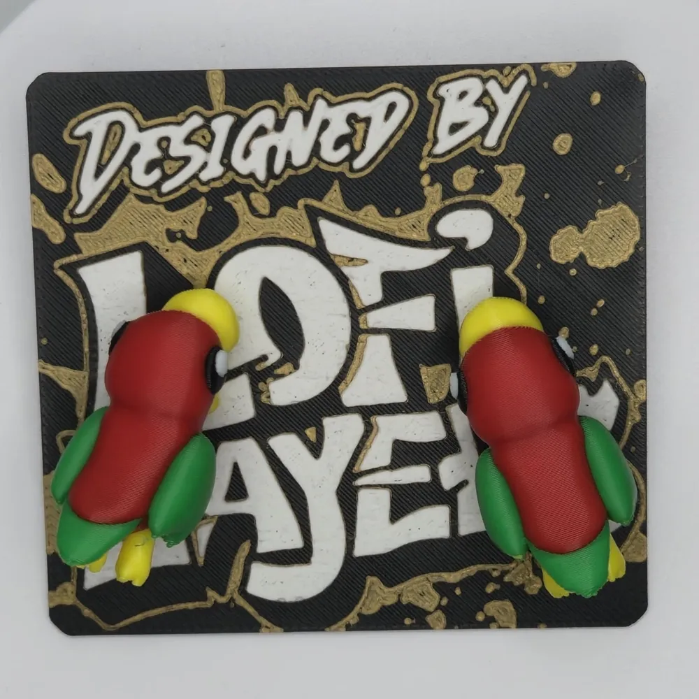 Parrot Chomper Earrings by LoFi Layers MakerWorld: Download Free 3D Models