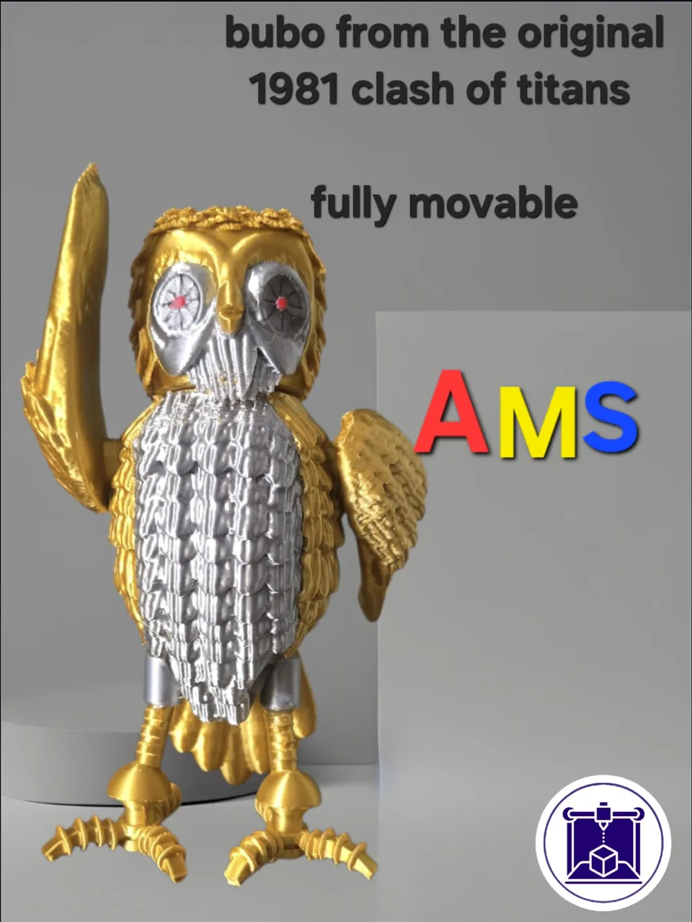bubo the owl ams - Free 3D Print Model - MakerWorld