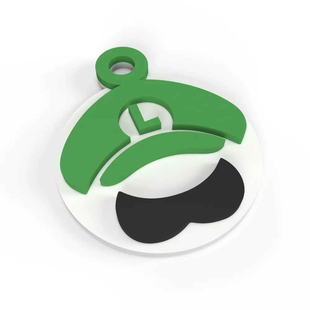 Luigi mustache keychain by nicodeimos - MakerWorld