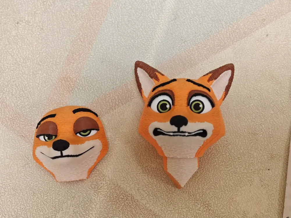 Zootopia Nick Wilde Articulated Figure Replacement Head Sculpt - Free ...