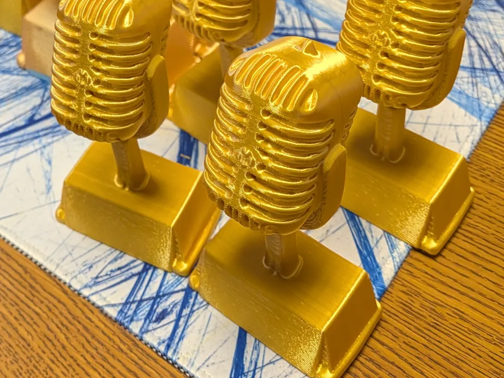 Troféu de Microfone - Modelo gratuito para impressão 3D - MakerWorld