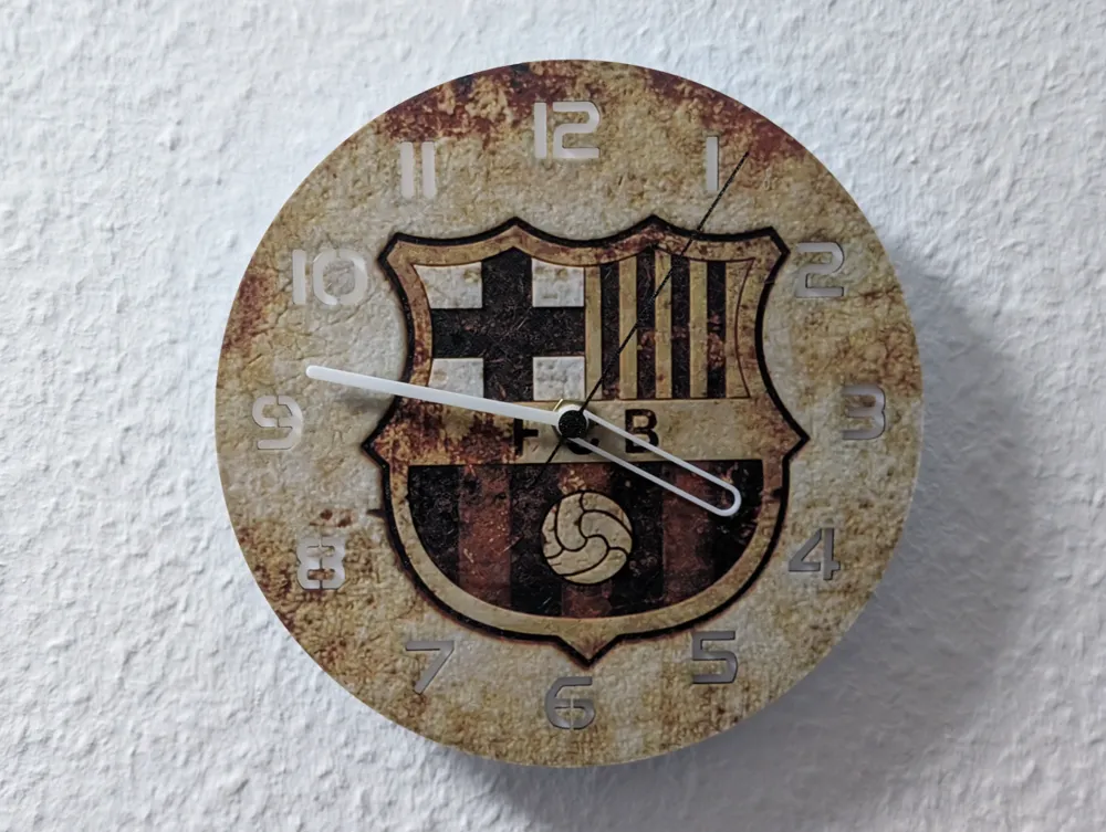 Wall/desk clock FC Barcelona logo - Free 3D Print Model - MakerWorld