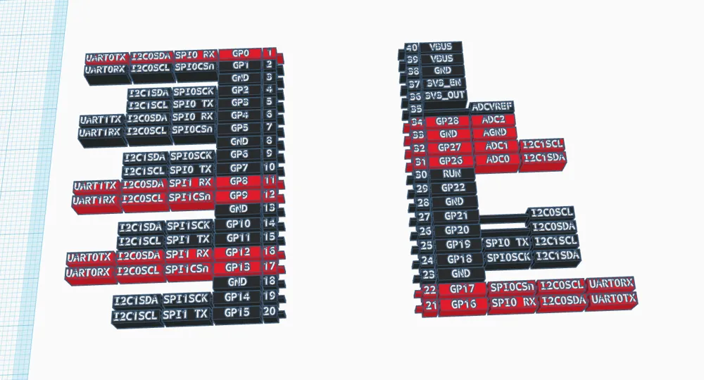 Raspberry Pi Pico W Pinout by raupulus MakerWorld: Download Free 3D Models
