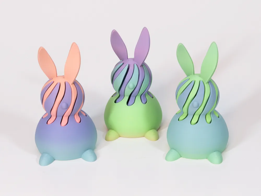 Easter Bunny Passthrough Fidget (Round Version) - Free 3D Print Model ...