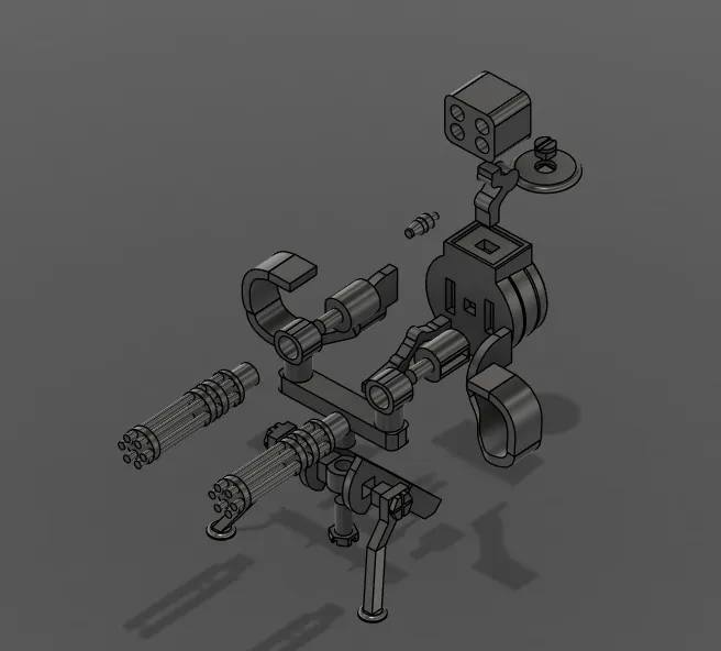 Desk Sentry Gun Level 3 by Mordekai MakerWorld: Download Free 3D Models