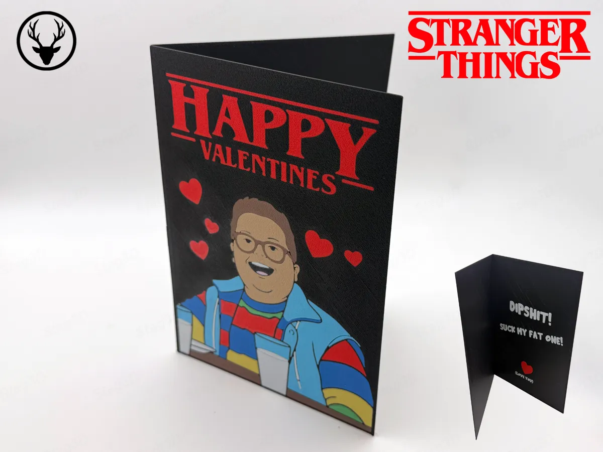 Dipsh*t Derek Valentines Card - Free 3D Print Model - MakerWorld