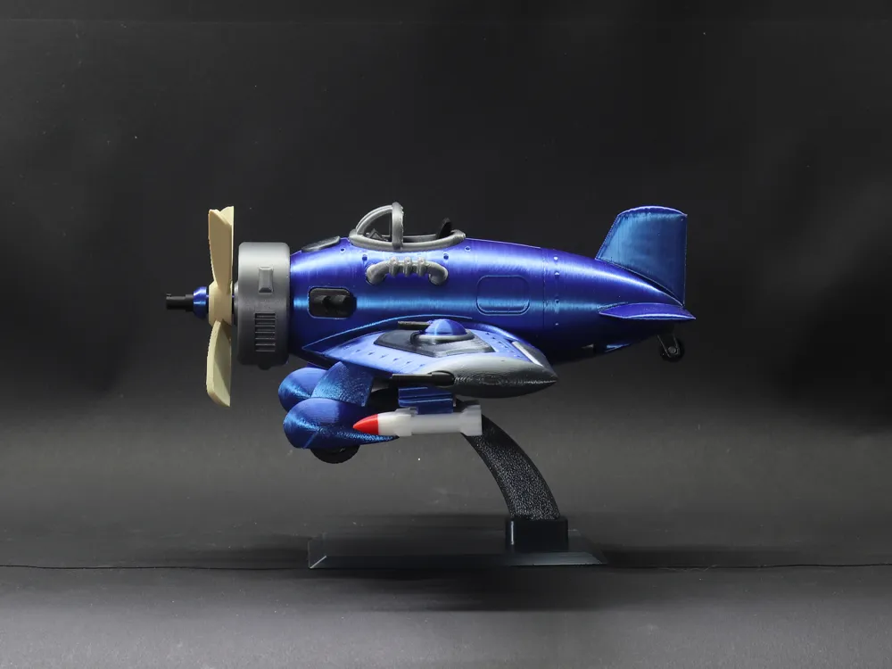Retro Propeller Fighter Plane (pre-plated, Articulated) by 虾七八想 ...