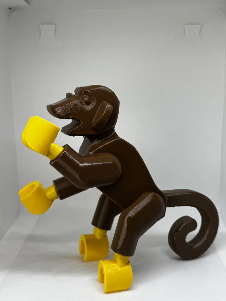 Brick Monkey - Classic - 500% - Free 3D Print Model - MakerWorld