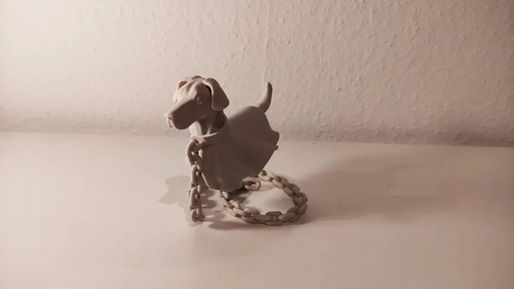 Floating Ghost Dog Illusion- Doberman natural ears - Free 3D Print ...