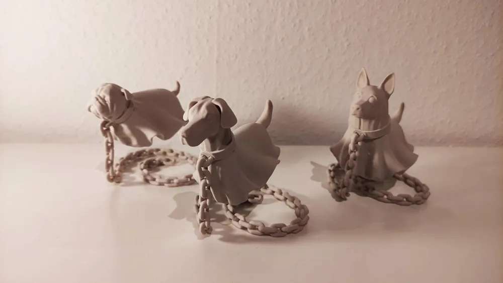 Floating Ghost Dog Illusion- Doberman natural ears - Free 3D Print ...