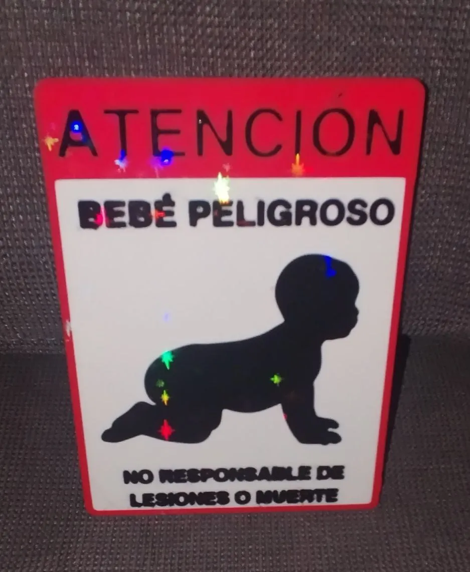 Dangerous baby warning sign - Free 3D Print Model - MakerWorld