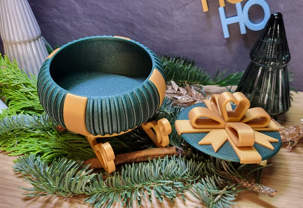 Stackable Christmas Present Box V2 + Santa´s Sled - Free 3D Print Model ...