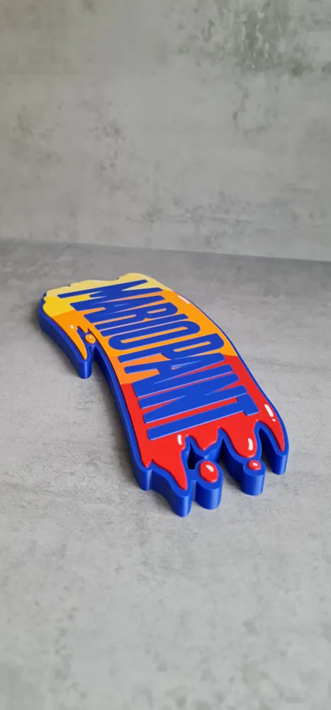 Mario Paint Logo / Sign - Free 3D Print Model - MakerWorld