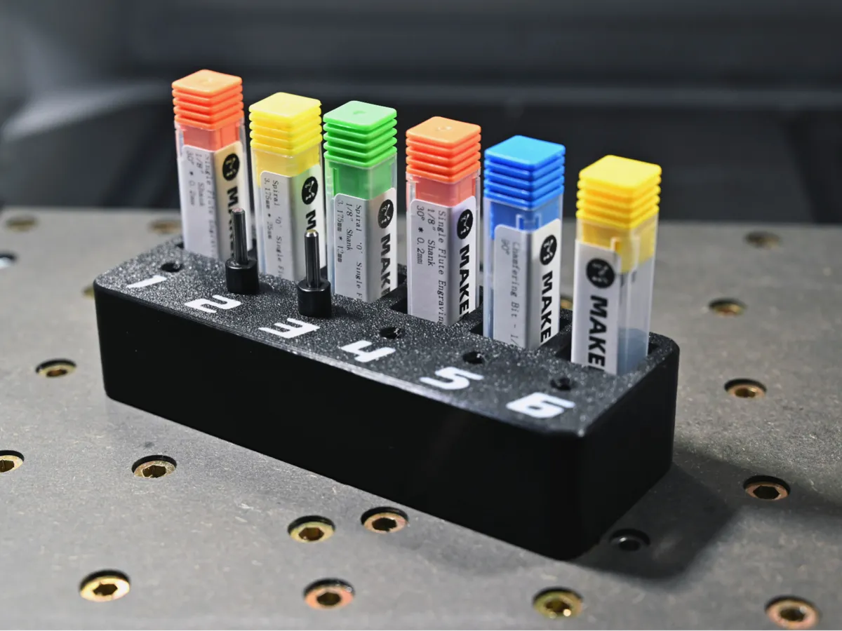 Carvera Air Z1 CNC 6x Numbered Tool Bit Holder by AMS3D MakerWorld ...