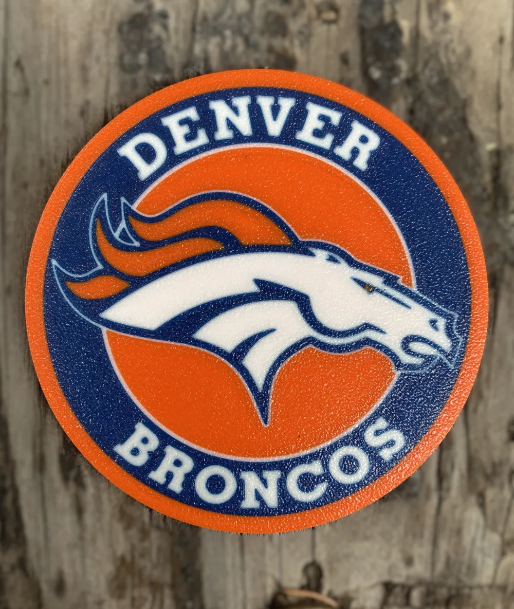 Denver Broncos Coaster set of 4 by CYBR3D - MakerWorld