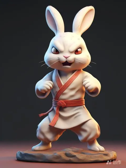 Kung Fu Rabbit - Free 3D Print Model - MakerWorld