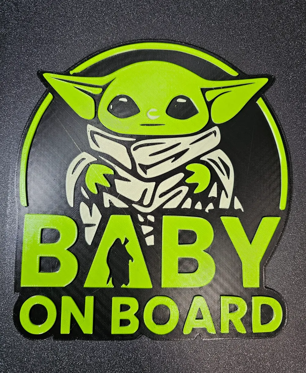 Baby Yoda On Board Star Wars Collectibles by ParadoxH - MakerWorld