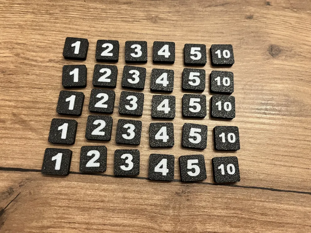 Numbers for my Battle Round and Score Tracker - Free 3D Print Model ...