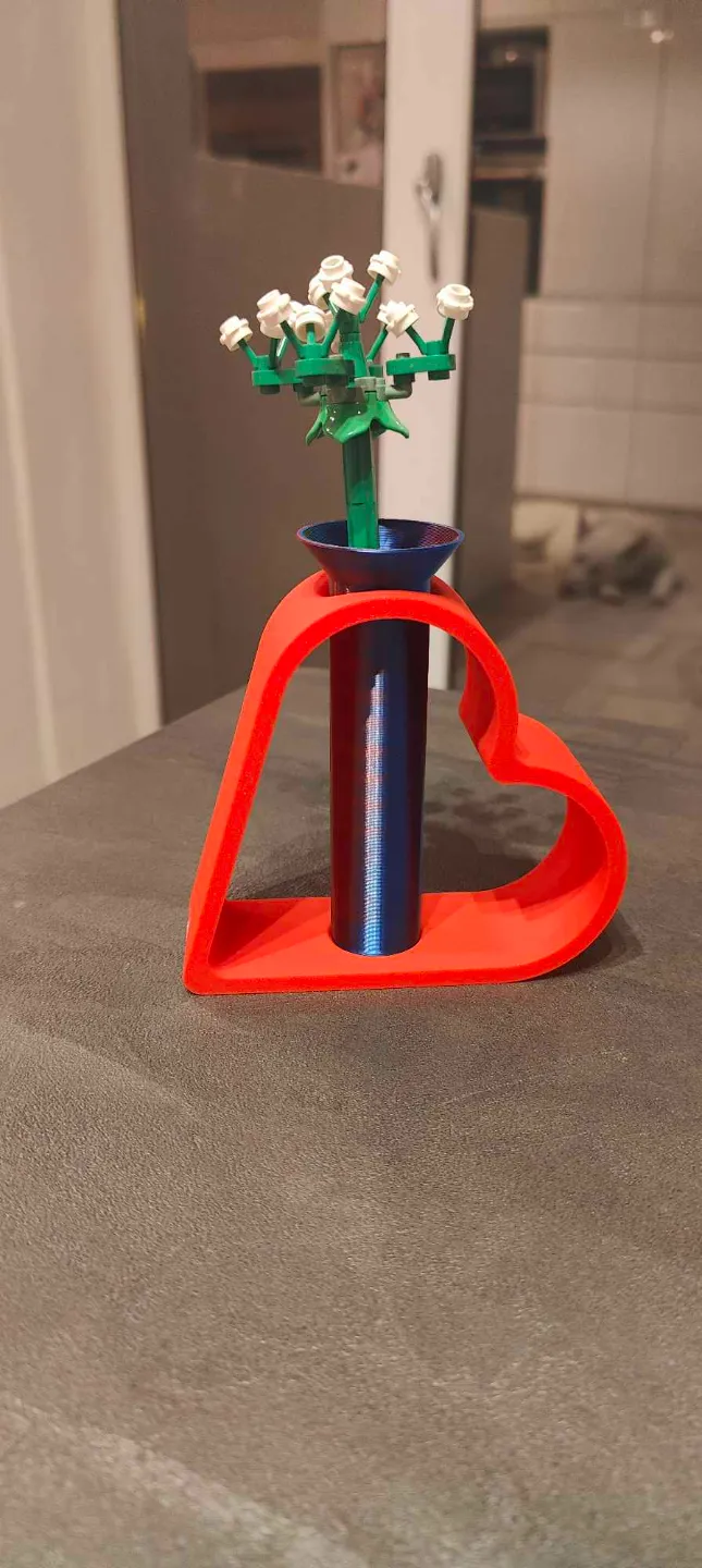 Heart vases, Lying and standing type. by tdibrian23 - MakerWorld