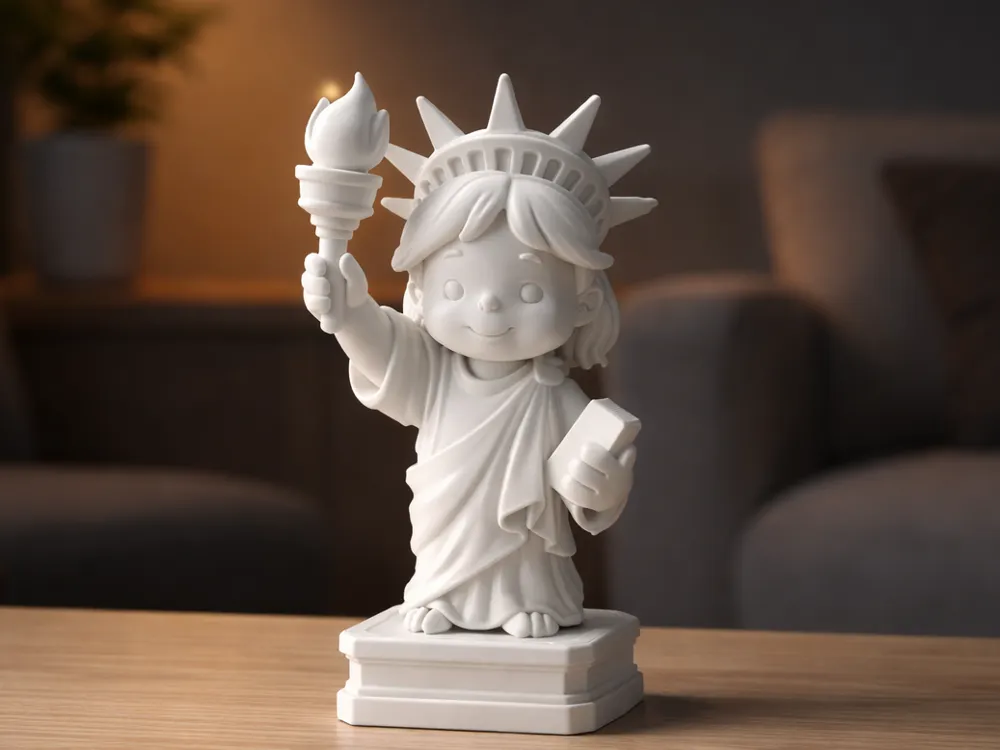 The Statue of Liberty(Q_Craft) - Free 3D Print Model - MakerWorld