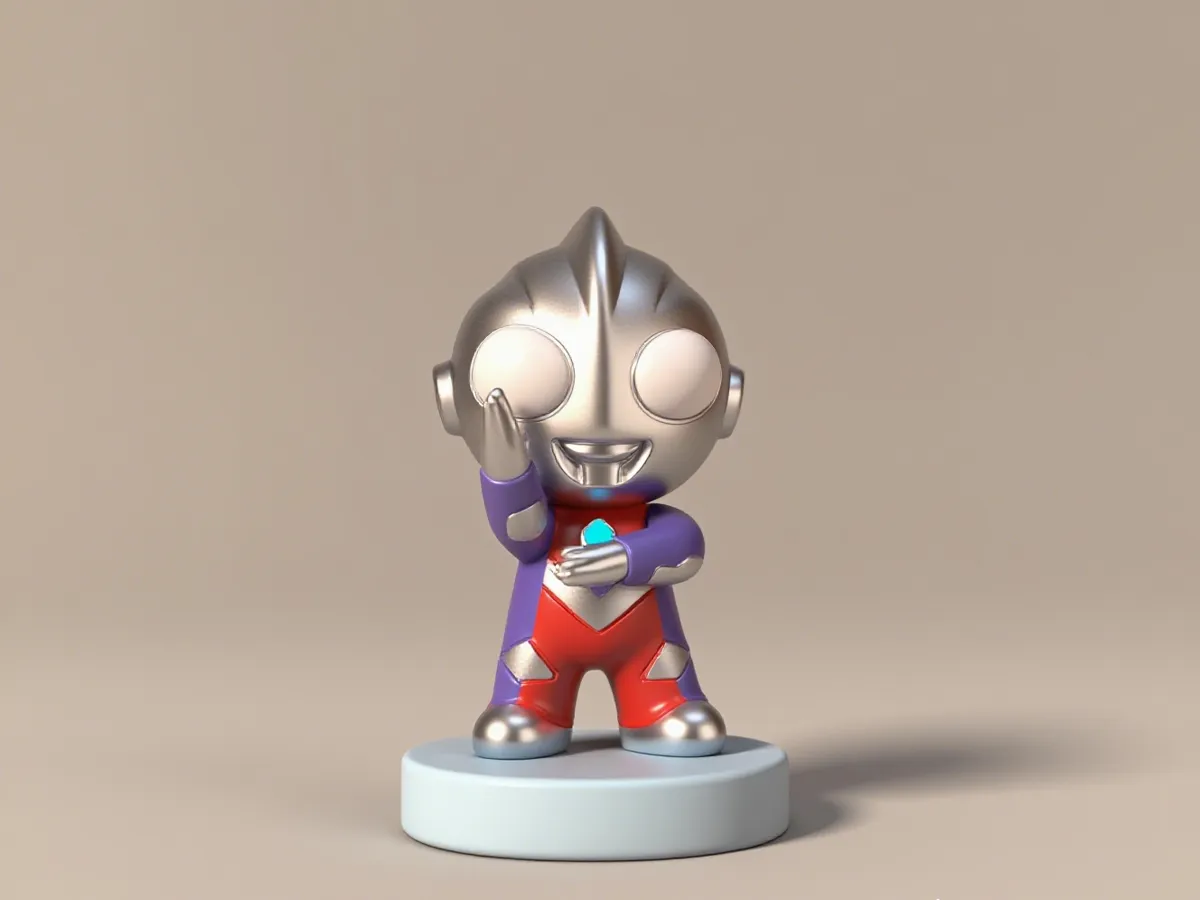 Ultraman Firing Beam - Chibi Ultraman Figurine Ornament - Children's ...