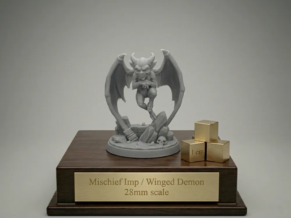 Mischief Imp / Winged Demon Mini - Free 3D Print Model - MakerWorld