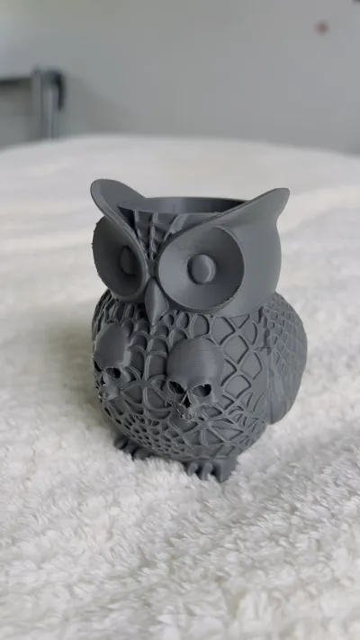 Gothic Owl pen holder/ pot with Spiderweb & Skulls by SpicyLayers ...