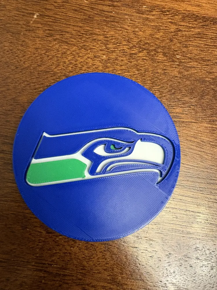 Seahawks Coaster - Free 3D Print Model - MakerWorld
