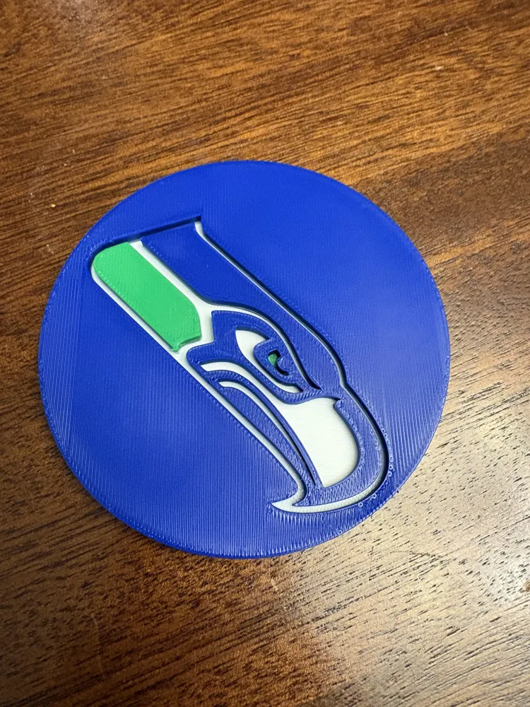 Seahawks Coaster - Free 3D Print Model - MakerWorld
