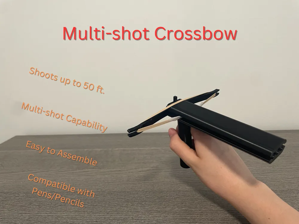 Multi-shot Crossbow Pen/Pencil by P&M Prints - MakerWorld