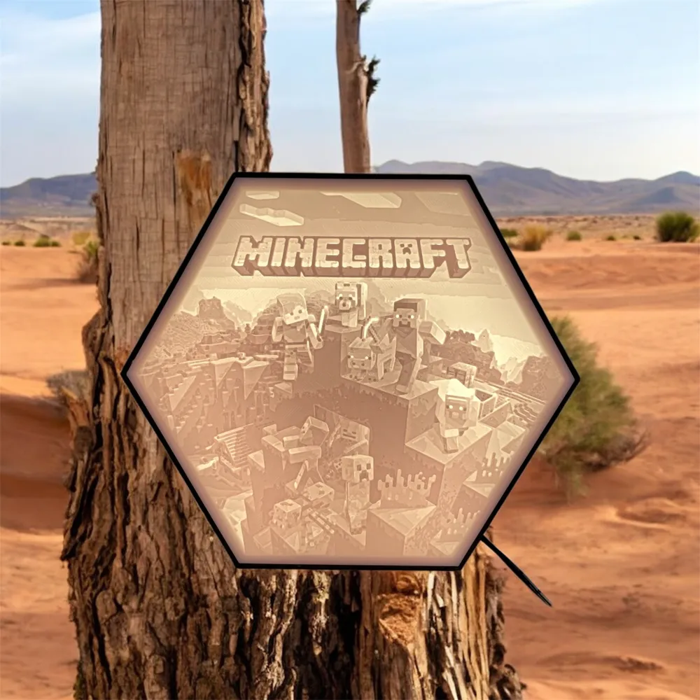 Minecraft Hexagon Lamp 001 by rgb-Slotcover - MakerWorld