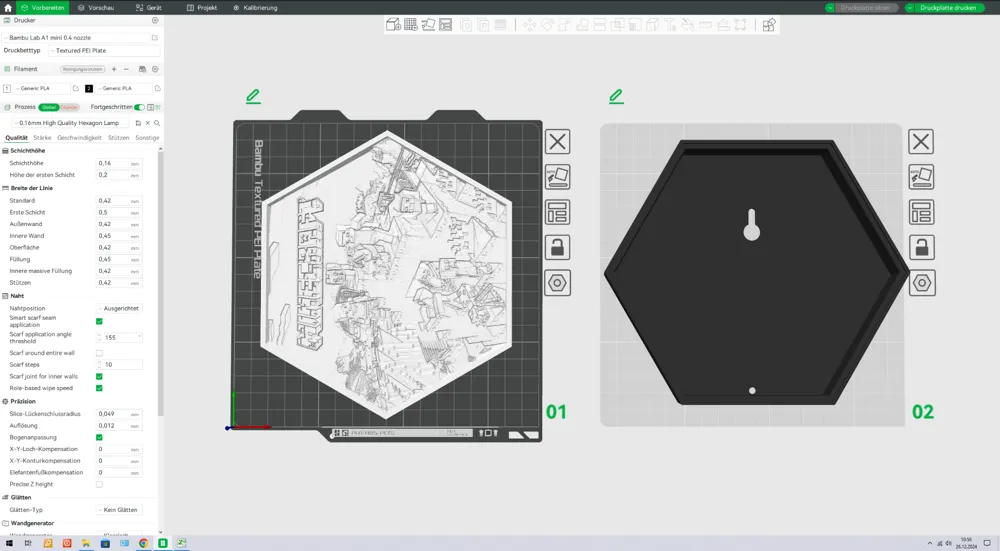 Minecraft Hexagon Lamp 001 by rgb-Slotcover - MakerWorld