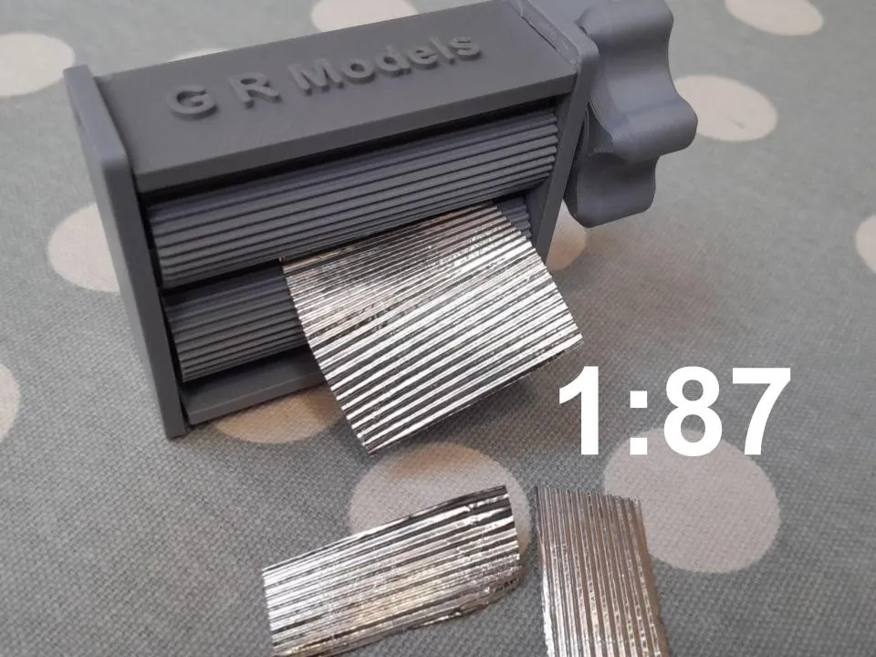 Corrugated iron maker for Model Railways / Diorama - Free 3D Print ...